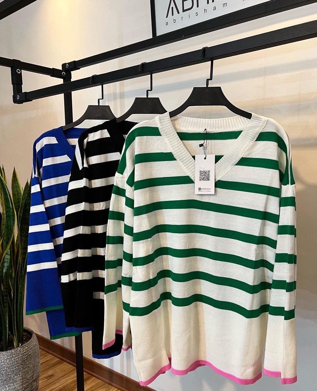 abrisham___mezon@instagram on Pinno: بافت یقه هفت راه راه ترک🇹🇷🇹🇷🇹🇷 کد محصول ...
