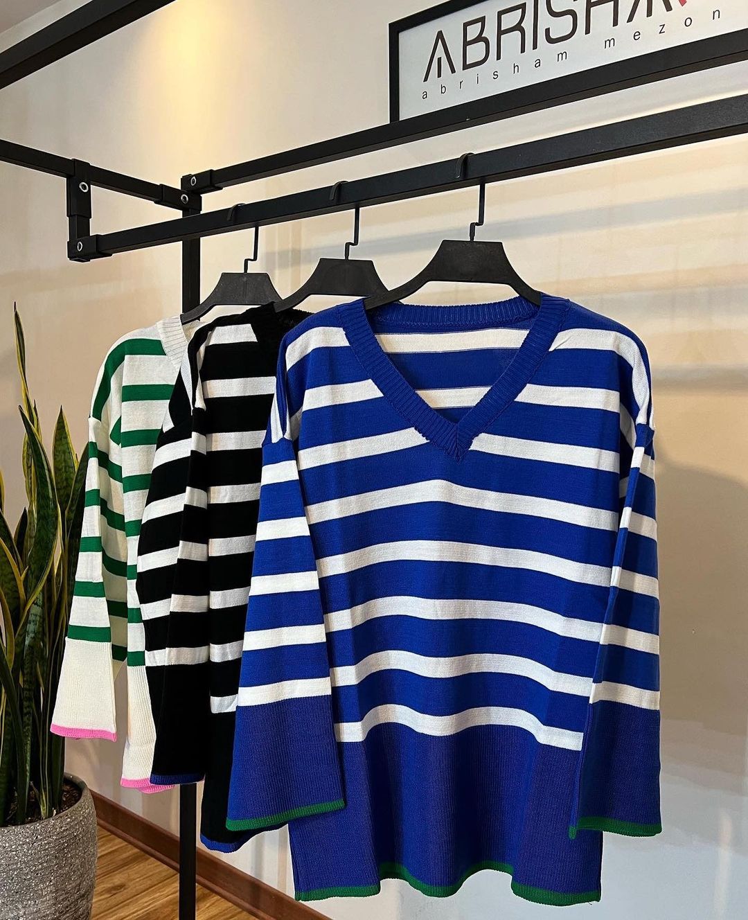 abrisham___mezon@instagram on Pinno: بافت یقه هفت راه راه ترک🇹🇷🇹🇷🇹🇷 کد محصول ...