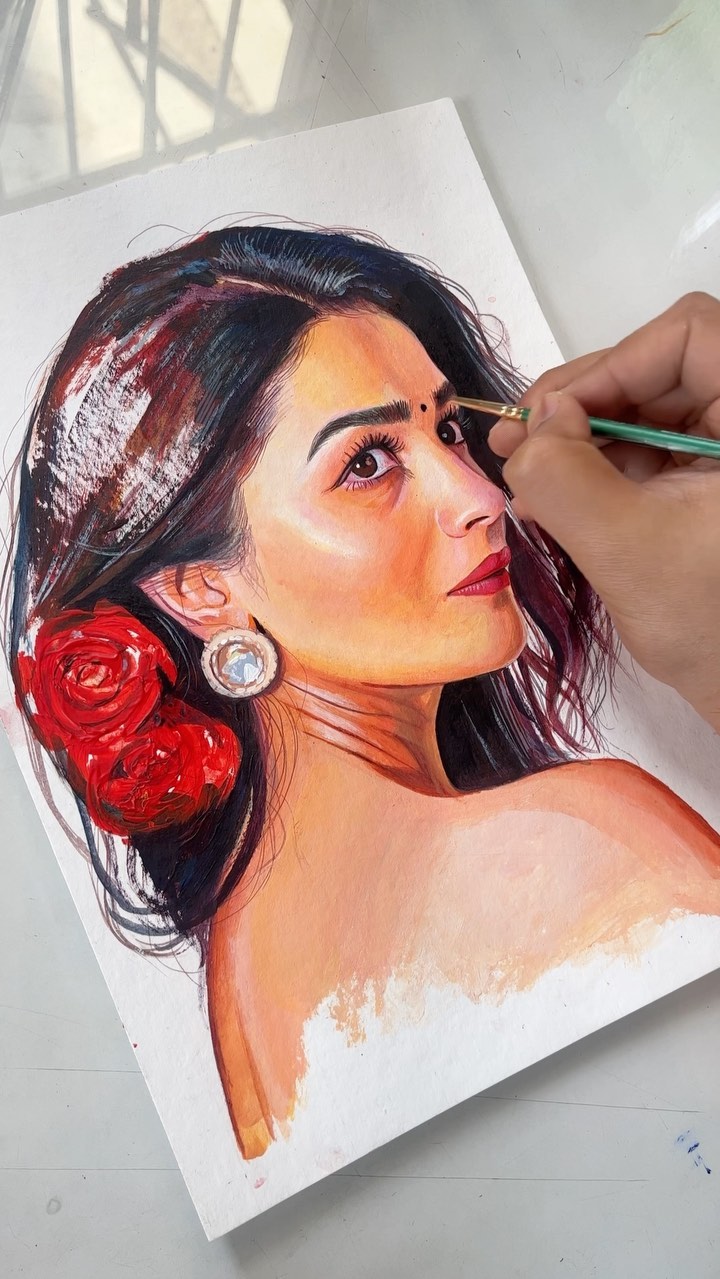 ps.rathour@instagram on Pinno: RANI 💖 Acrylics on Paper. Enrol in 04 da...