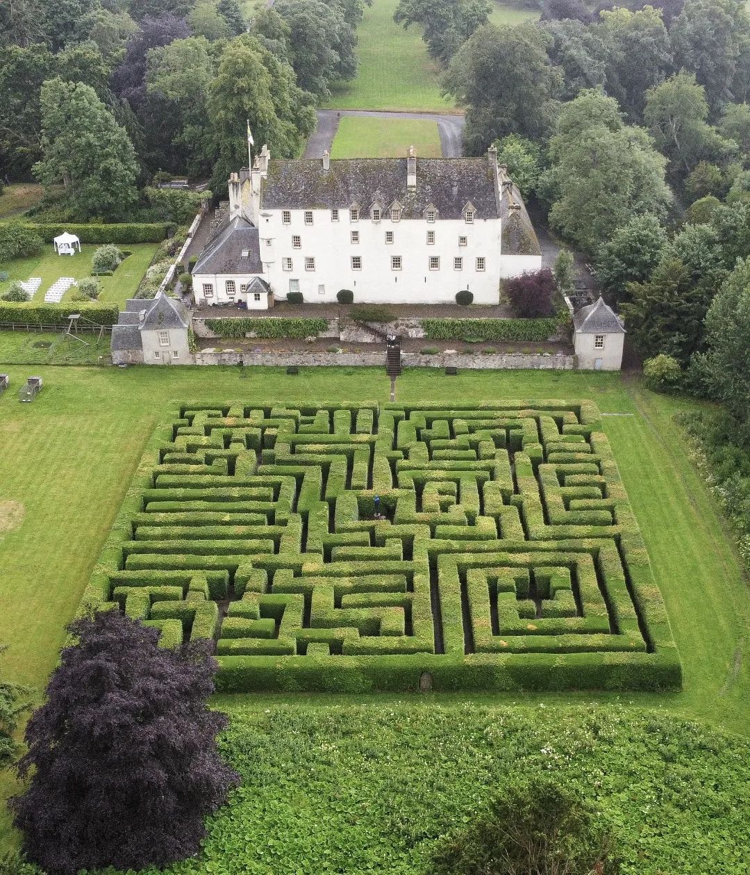 visitscotland@instagram on Pinno: What a view of Traquair House & Maze ...