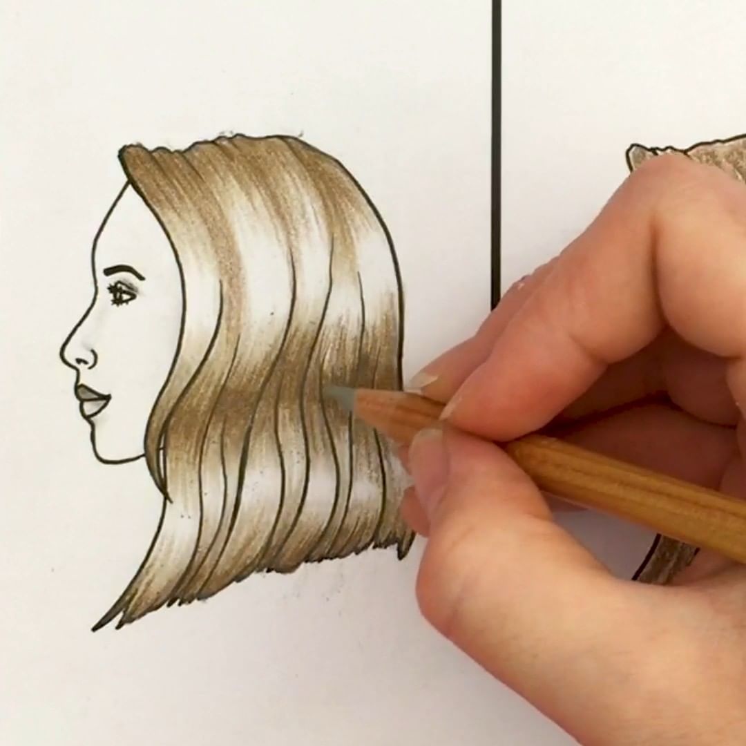 artroomoff@instagram on Pinno: How to draw hair reflections 👱‍♀️ ️ #eas...
