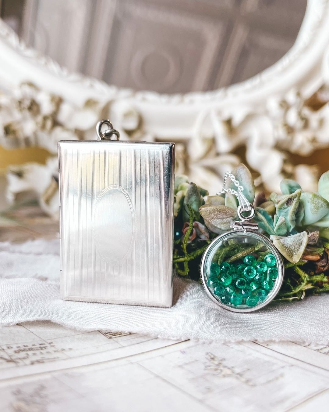 maejeanvintage@instagram on Pinno: An Art Deco locket and a gorgeous ...