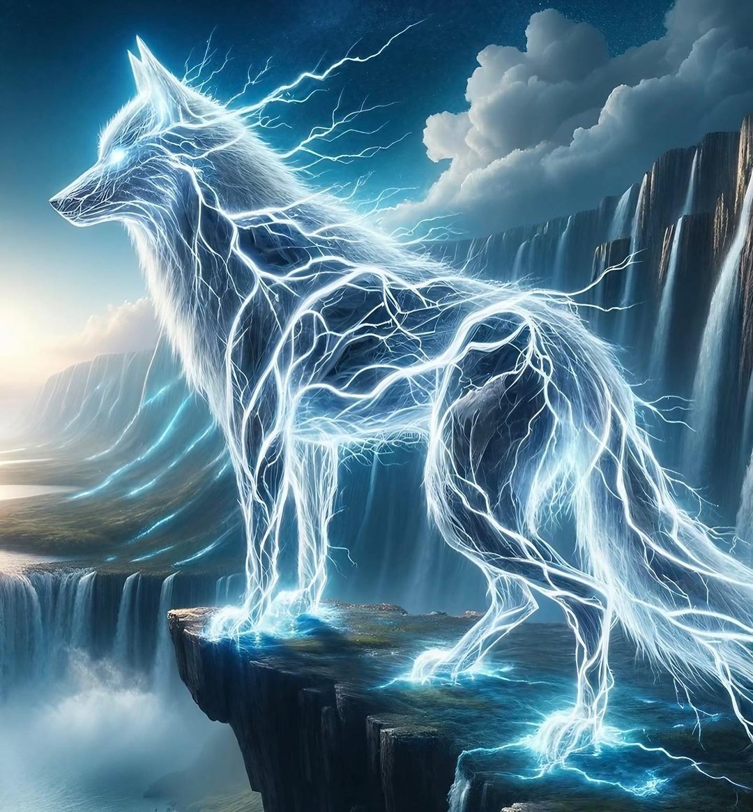 aicharactersart@instagram on Pinno: The Lightning Wolf The Lightning Wolf,