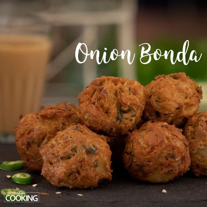 homecookingshow@instagram on Pinno: Onion Bonda |Tea time snack |Tea ...