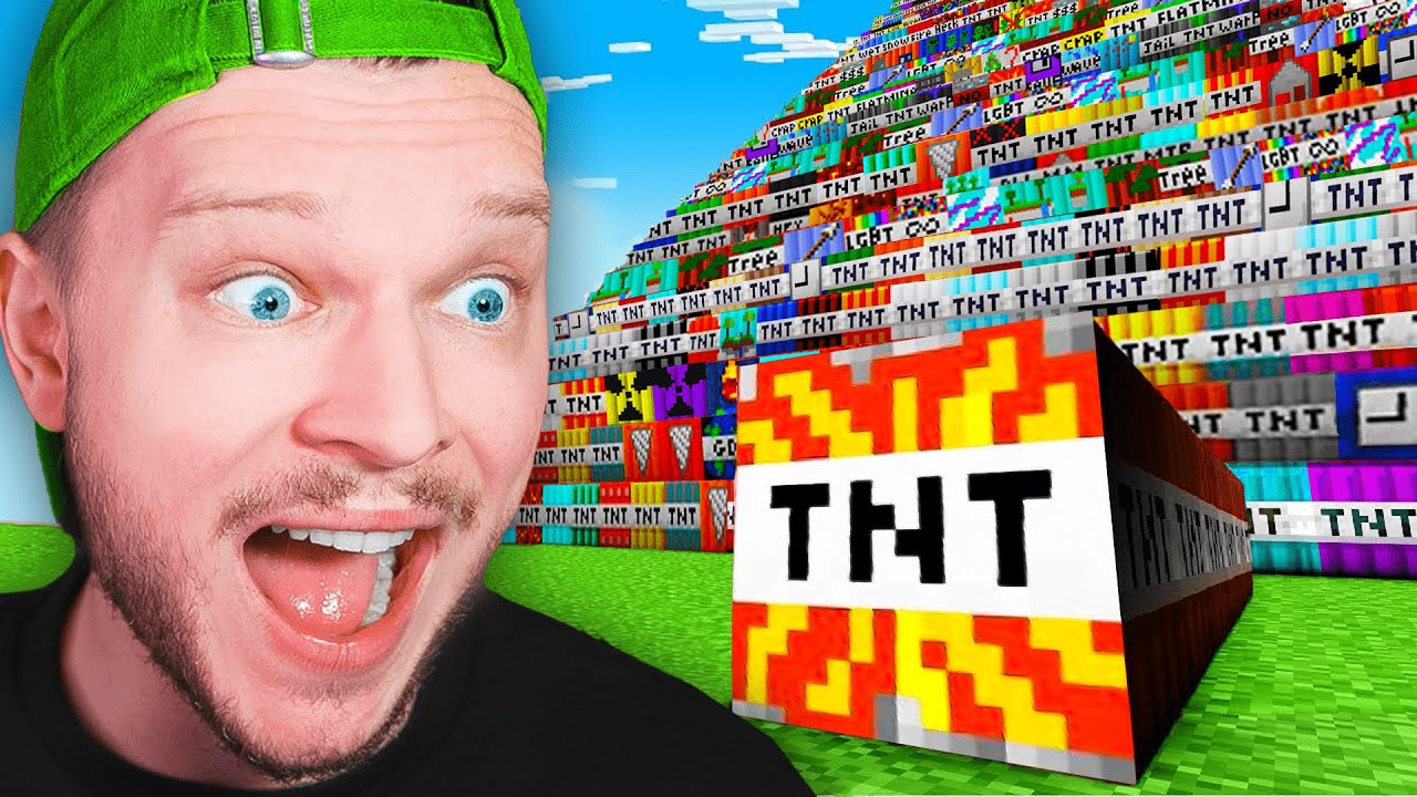 UnchainedOff@youtube on Pinno: J’explose 100 TNT Différentes sur Minecr...