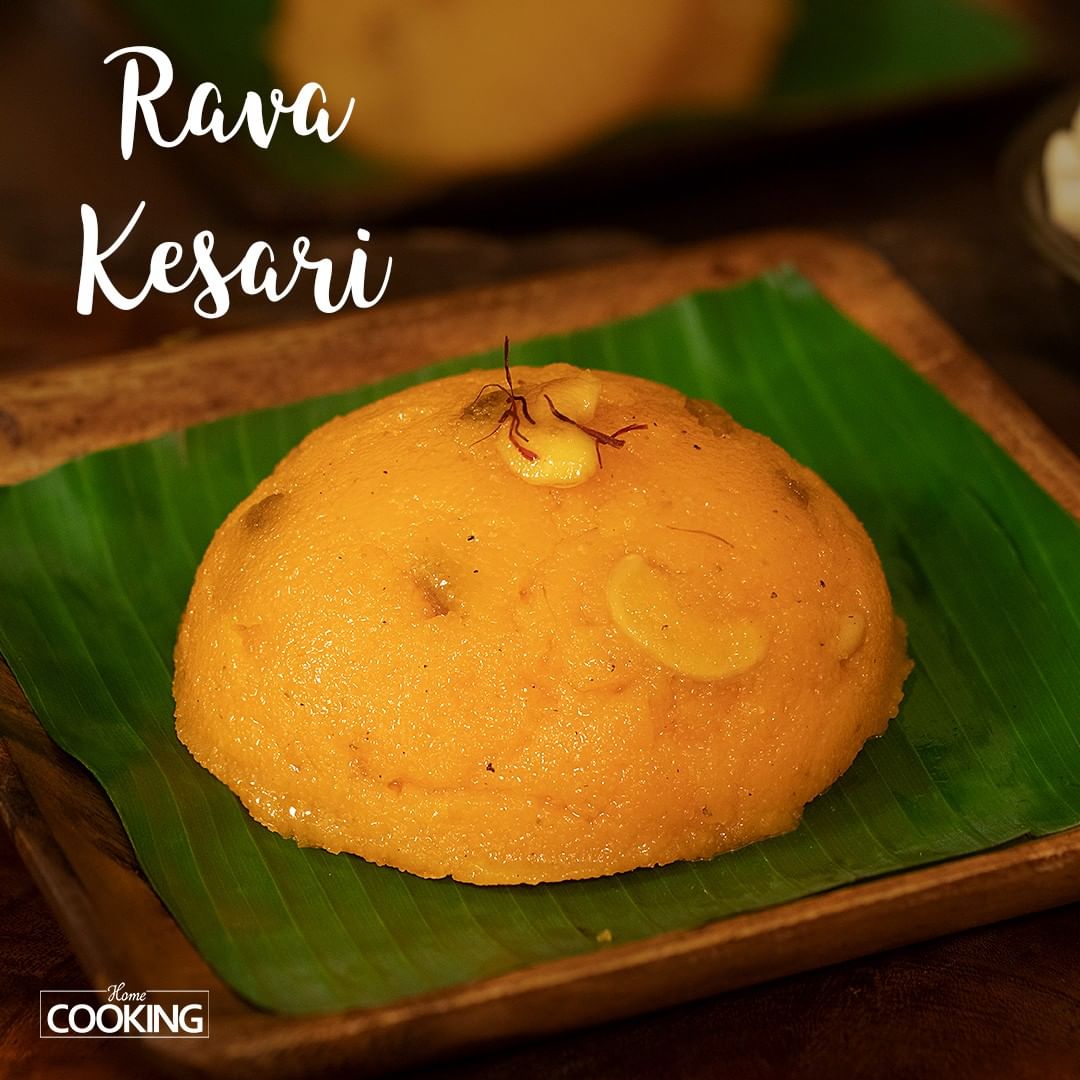 homecookingshow@instagram on Pinno: Rava Kesari | Sooji Halwa Recipe ...